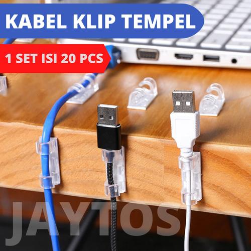 Jual SALE 20Pcs Cable Clip Organizer Klip Penjepit Untuk Merapikan ...