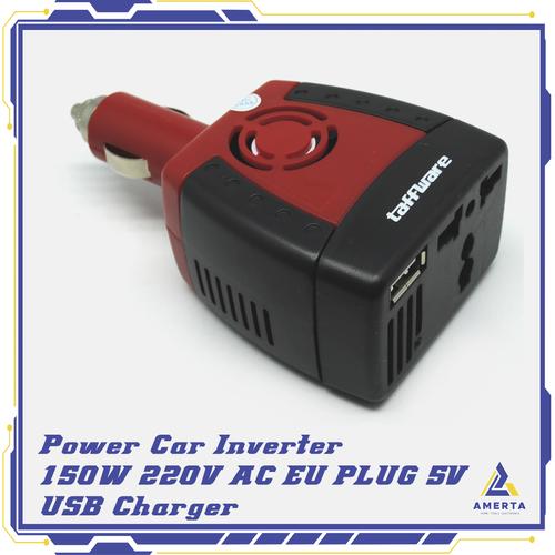 Jual Taffware Power Car Inverter 150W 220V AC EU Plug 5V USB Charger ...