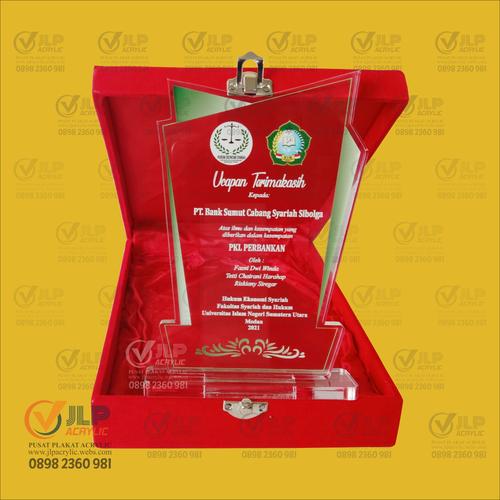 Jual [DESIGN GRATIS] Plakat, Vandel Piagam Plakat Akrilik 20x10 + BOX ...