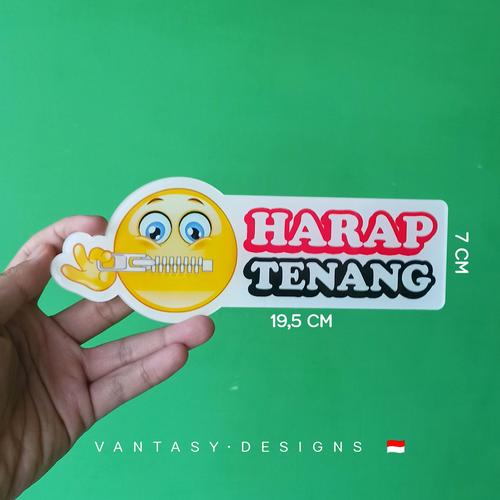 Jual Akrilik Harap Tenang dengan emoticon Tinggal Tempel - Kota ...