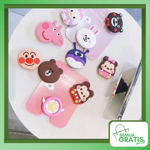 Jual Semua Gratis - Pop Socket HP 3D Karakter Cartoon / Pop Socket 3D ...