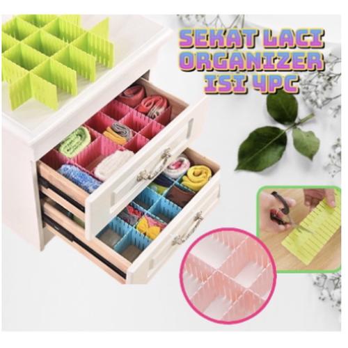 Jual AZ Sekat Laci Organizer / Penyekat Pemisah Partisi Pembatas Kotak ...