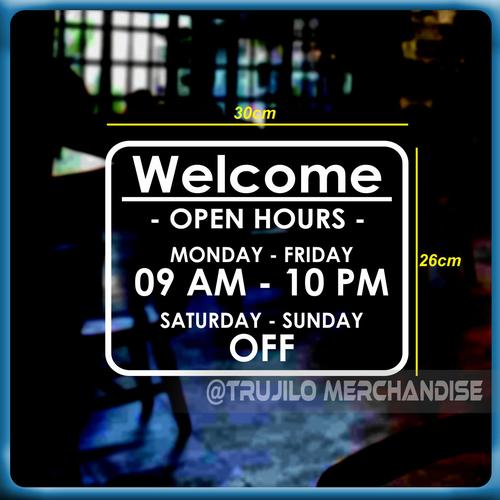 Jual Stiker Cutting Jam Jadwal Operasional Toko - Putih - Kota Bandung ...