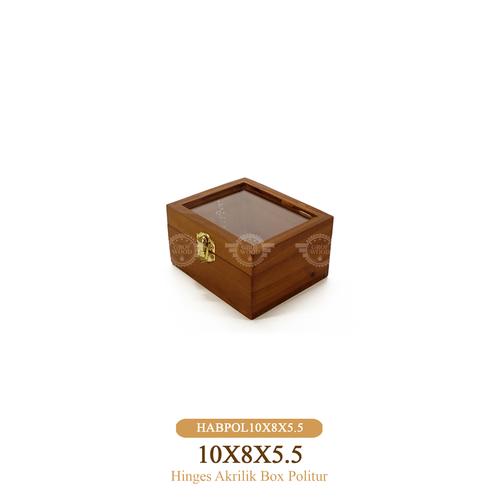Jual HINGES AKRILIK BOX POLITUR 10X8X5.5 KOTAK BOX KAYU PINUS - Kota ...