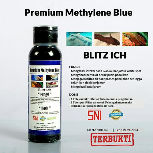Jual Obat biru Premium Methylene Blue 100ml sejenis Blitz ich utk ikan ...