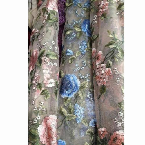 Jual Kain Tile Bunga Pastel Transparan Seragam Pesta - Kota Surakarta ...