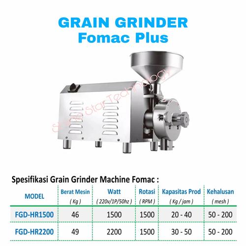 Jual Grain Grinder Fomac+ FGD-HR1500 FGD-HR2200 Mesin Grinder Penepung ...