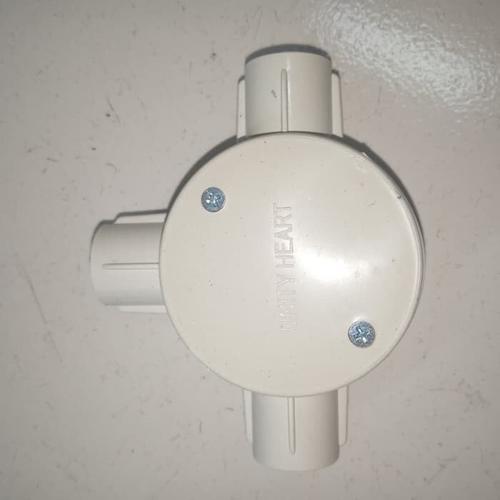 Jual Tdus 20mm cabang 3 T dus 20 mm 3way Tee dus Polos Putih Teedus Te ...