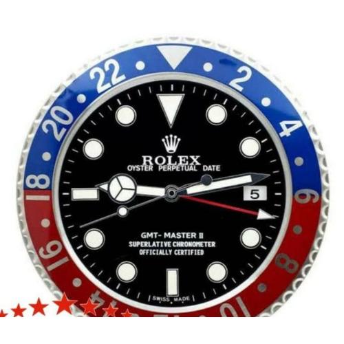 Jual Jam Dinding Wall Clock Rolex Pepsi Blue Red Dial Darimagambat ...