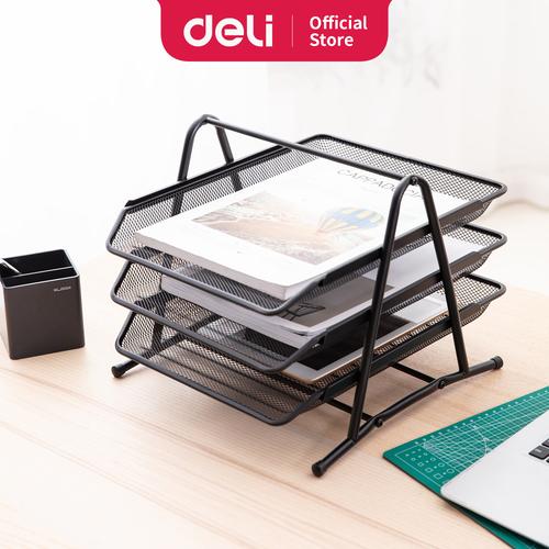 Jual Deli E9181 File Tray/Tray Dokumen-3-tier Mesh File Tray - Jakarta ...