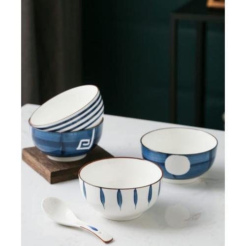 Jual Meiji blue Rice bowl keramik bentuk bulat japanese style - naruto ...