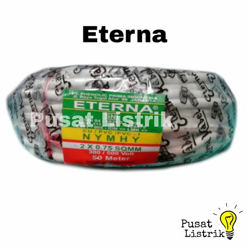 Jual Kabel Eterna 2x0.75 Serabut Putih Kabel NYMHYO 2x0.75(Harga per Meter) - Jakarta Barat ...
