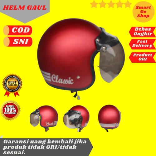 Jual Helm Motor Retro Bogo Anak Dewasa Half Full Face SNI Murah Classic ...