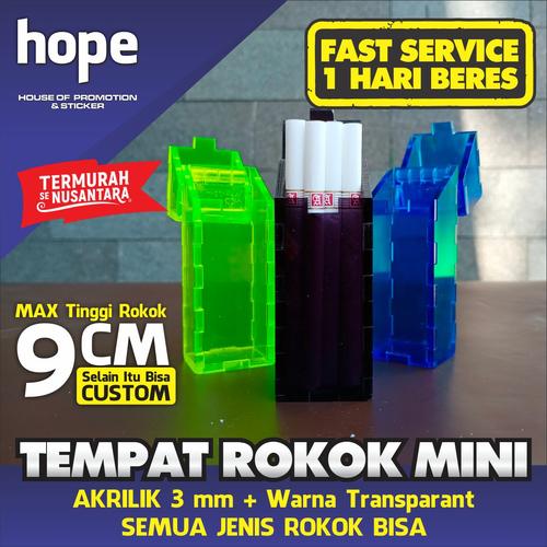 Jual Tempat / Case Rokok Mini - Akrilik Berwarna Transparan - Biru ...