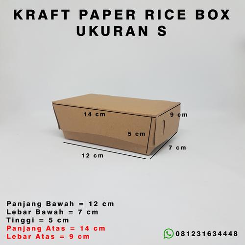 Jual Kraft Paper Rice Box - Food Grade - Ukuran S - Kota Surabaya ...