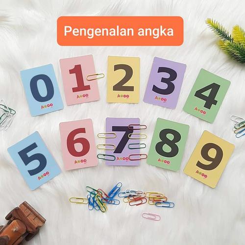 Jual Flash card angka, kartu pintar angka, Montessori, printable angka ...