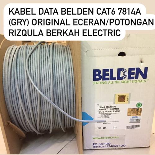 Jual Kabel Data Eceran Utp Cat 6 Belden 7814A(ABU)/Utp belden cat6 Original - Jakarta Pusat ...