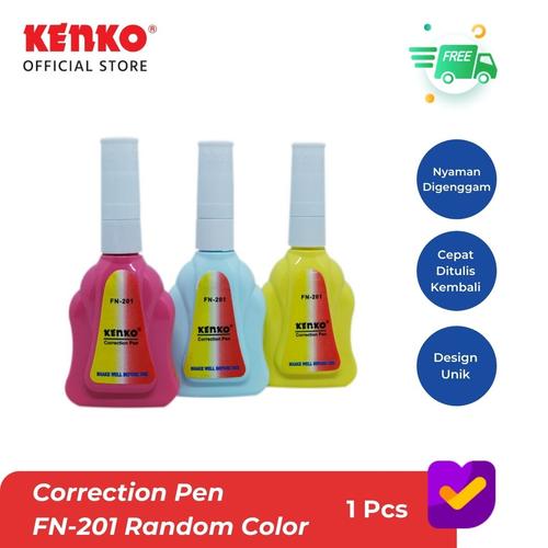 Jual KENKO CORRECTION PEN / Tipex Cair / Cairan Koreksi FN-201 Random ...