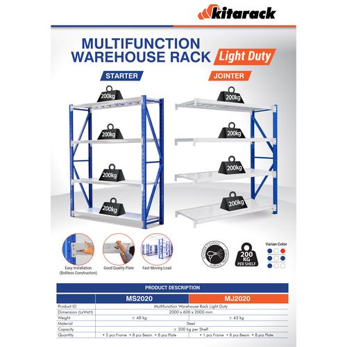 Jual JOINTER RACK GUDANG HEAVY DUTY TINGGI 2 METER / SAMBUNGAN RACK ...