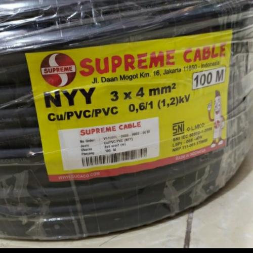 Jual Kabel Listrik NYY 3x4 3 x 4 3x4mm 3 x 4 mm Supreme 100M 100 Meter ...
