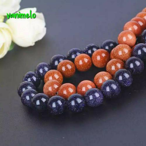 Jual Batu Alam Pasir Emas 6mm 8mm 10mm Bahan Untuk Membuat Gelang DIY ...