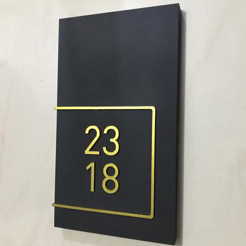 Jual Sign Room Number Acrylic nomor kamar hotel apartment mewah timbul ...