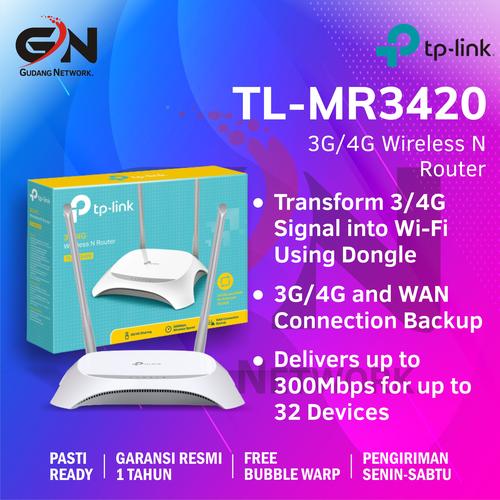 Jual TP-LINK TL-MR3420 3G / 4G Wireless Router / WiFi Router TPLINK ...
