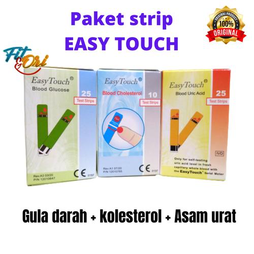 Jual Paket Strip Easytouch / Refill Easy Touch (Gula,Kolesterol,Asam ...