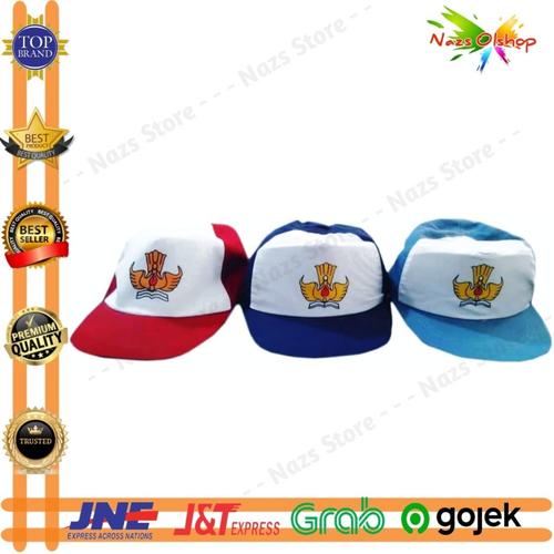 Jual Topi Anak Sekolah SD / SMP / SMA Bordir Logo Bahan Famatex Tebal ...