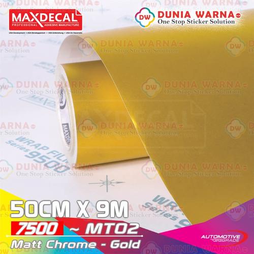 Jual MAXDECAL 7500 MT02 GOLD Matt Chrome Krum Doff Emas Kuning 50 cm ...