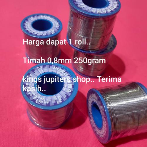 Jual Timah solder 0.8mm 250gr EXPORT tin tinol tenol flux core wire 250 ...