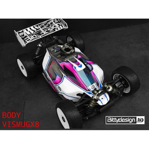 Jual BITTY DESIGN VISION CLEAR 1/8 BUGGY BODY MUGEN MBX8 PRE-CUT NITRO ...