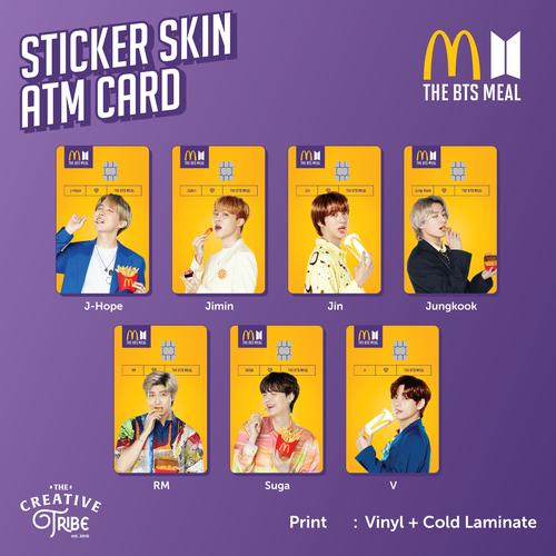 Jual Sticker Skin ATM Card BTS Meal X McDonald's - Vinyl Debit Credit ...