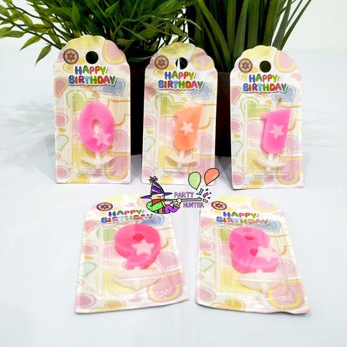 Jual Lilin Angka Mini Ulang Tahun / Mini Birthday Candle - 9 Pink ...
