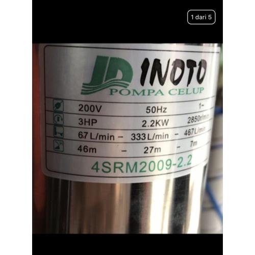 Jual Submersible inoto 3 hp 220 volt 2009 output 2.5 dim asli pompa ...