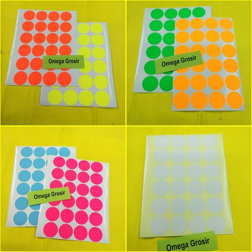 Jual Label Stiker Bulat 32 mm Warna Warni / bungkus 5 lembar - Jakarta ...