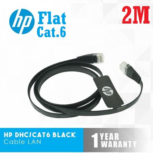 Jual HP Cable LAN DHC-CAT6 FLAT Black - 2 Meter Kabel Lan Cat 6 2M ...