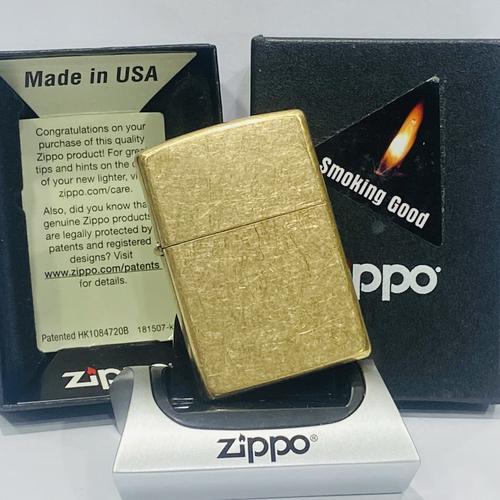 Jual Original Zippo 49477 Tumbled Brass Reguler - Jakarta Barat - Smoking Good | Tokopedia