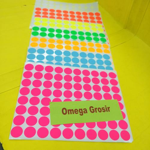 Jual Stiker Label Warna Bulat 19 mm Sticker / bungkus 5 lembar ...