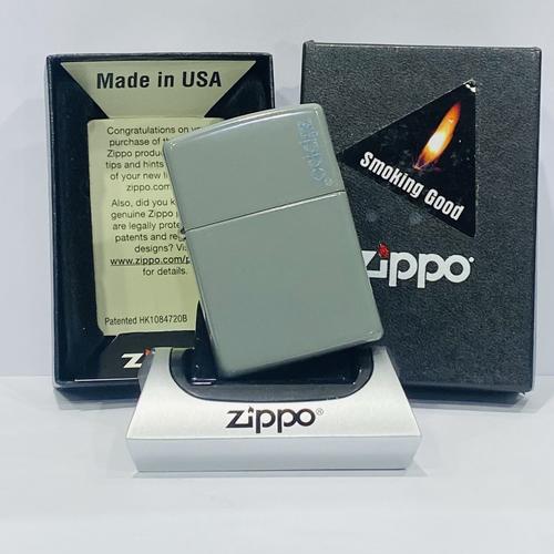 Jual Original Zippo 49452ZL Flat Grey Zippo Logo - Jakarta Barat ...