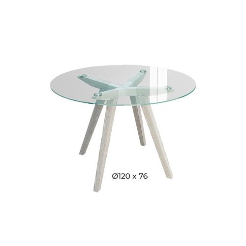 Jual Meja Tamu Kaca Bulat Diameter 120 cm (Coffee Table) KSH - Kota ...