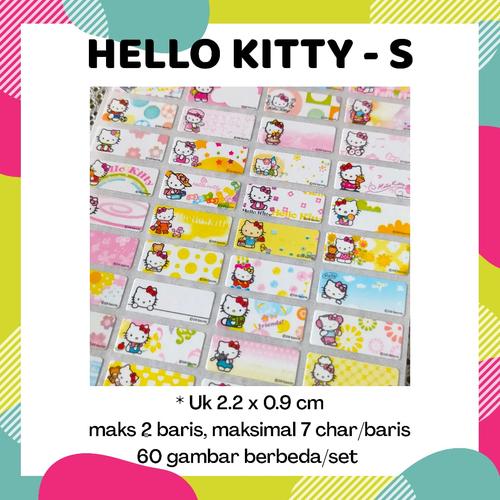 Jual STICKER LABEL NAMA ANTI AIR - HELLO KITTY / WATERPROOF NAME ...