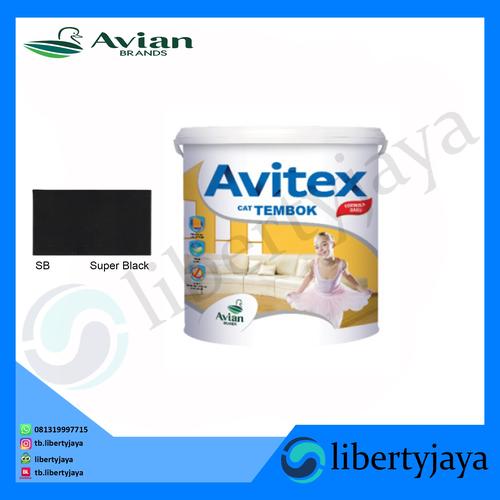 Jual 5kg SB Super Black Avitex Cat Tembok Interior AVIAN PAINT ...