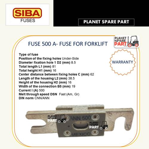 Jual FUSE 500 A- FUSE FOR FORKLIFT Mexico - Kota Tangerang - Planet ...