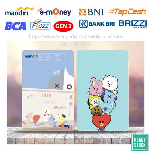 Jual KARTU EMONEY MANDIRI BCA BNI BRI BT21 karakter Line Friends - 2 ...