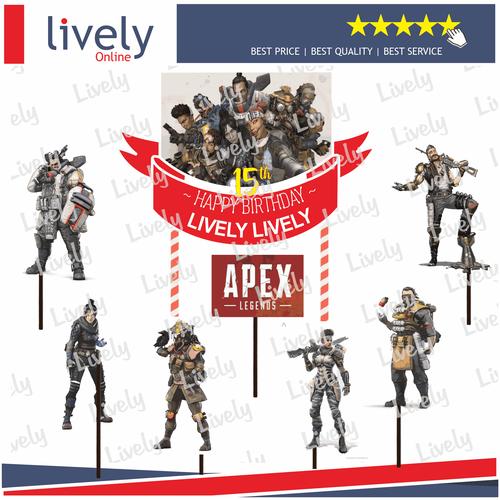 Jual Custom Nama Cake Topper Karakter APEX LEGEND Hiasan Kue Ulang ...