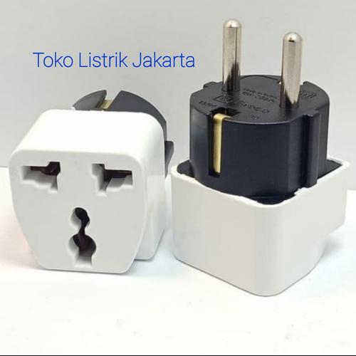 Jual BROCO Over Steker Universal Adaptor Plug Sambungan 3 Kaki Wanpro ...