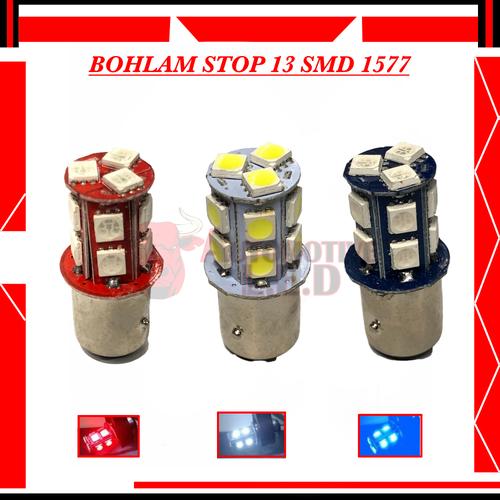 Jual LAMPU STOP LED 13 MATA SMD BAYONET FLASH | BOHLAM LED STOP MOTOR ...