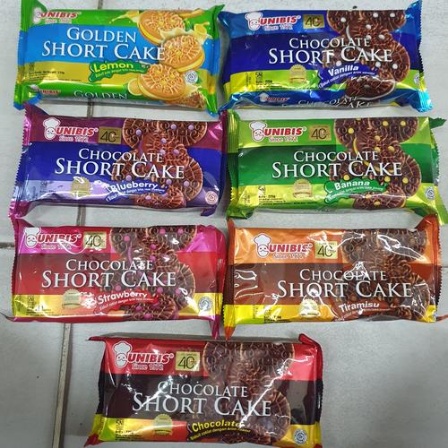 Jual Unibis Short Cake biskuit cream COKLAT/LEMON/TIRAMISU/BLUEBERRY ...