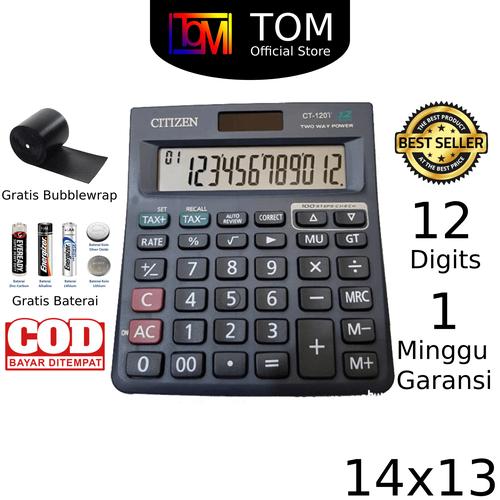 Jual Kalkulator Citizen 12 Digit - CT 120T - Calculator Citizen CT 120T ...